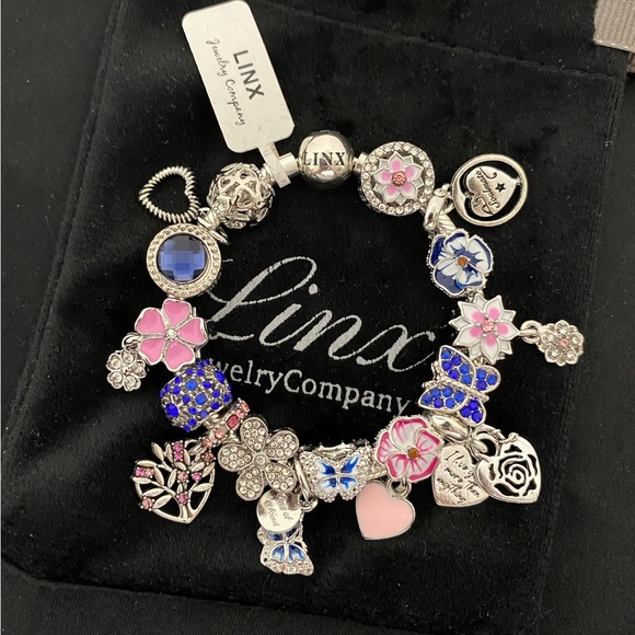 Linx | Jewelry | Linx Snake Chain Bracelet With Pink And Blue Themed ...